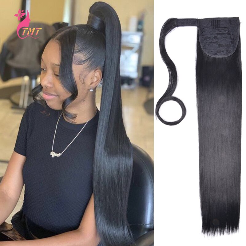 22Inch Synthetic Hair Long Straight Drawstring Pon... – Vicedeal