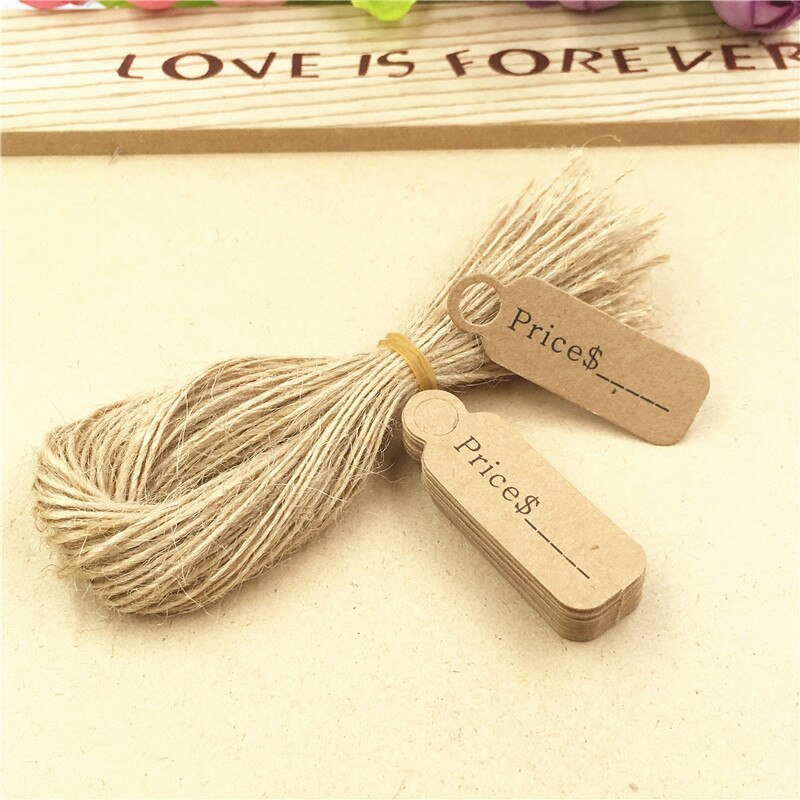 100Pcs/Lot 4.5x1.5cm Hang Tags Kraft Paper Price L... – Grandado