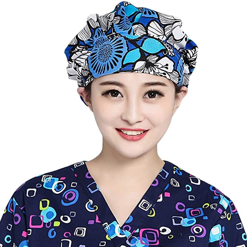 Female Scrub Hat Nurse Hat Adjustable Sweat Band F... – Grandado