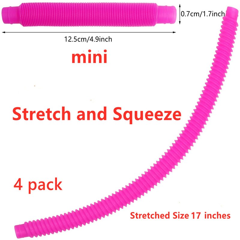 2022 Fidget Pop Tube Toys , Multi-Color 4Pack Pipe... – Grandado