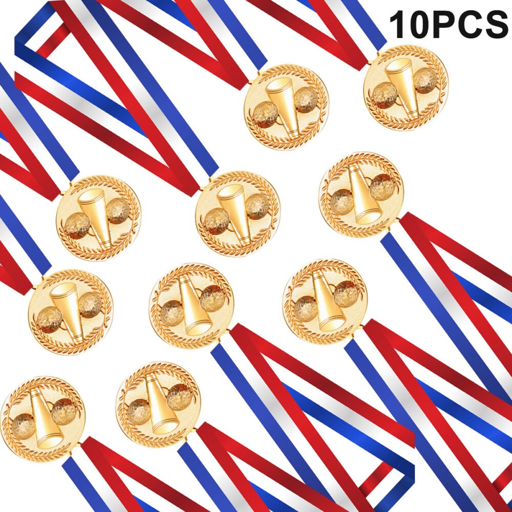 10PCS Durable Award Medals Metal Medals Gold Medal... – Vicedeal