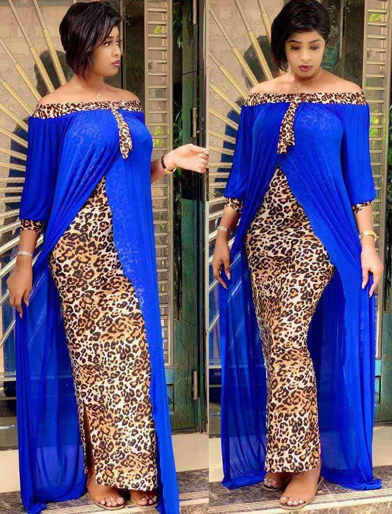 MD African Plus Size Dress For Women Leopard Print... – Vicedeal