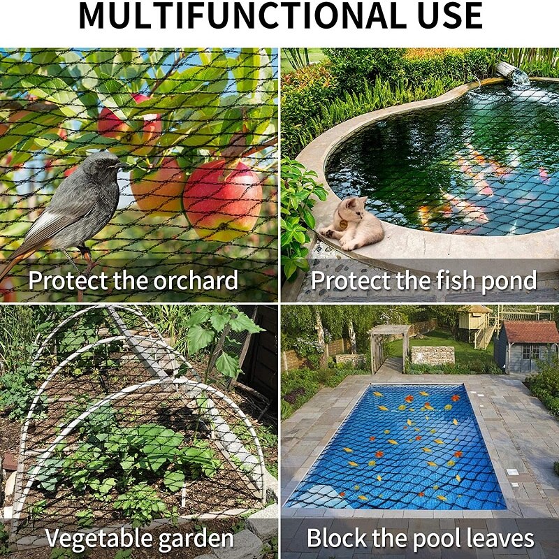 Black Heavy Duty Pool and Pond Nets Leaf Nets Bird... – Grandado
