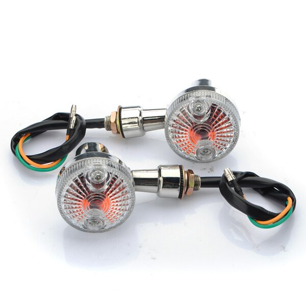 2x Front & Rear Chrome Universal Motorcycle Turn S... – Vicedeal