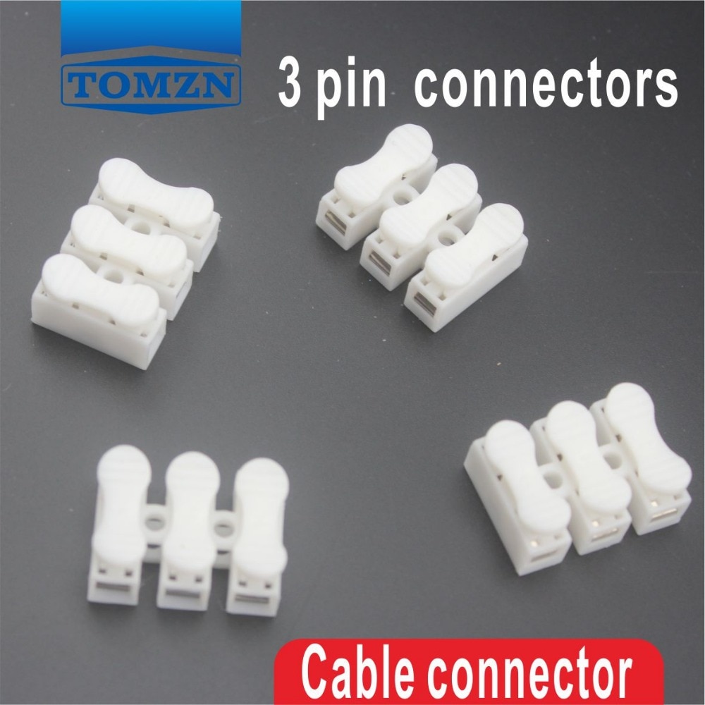 100Pcs 3 pin push quick cable connector terminal W... – Grandado