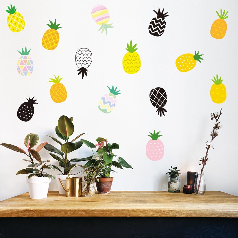 Tofok 30pcs/set Cartoon Pineapple DIY Wall Sticker... – Grandado