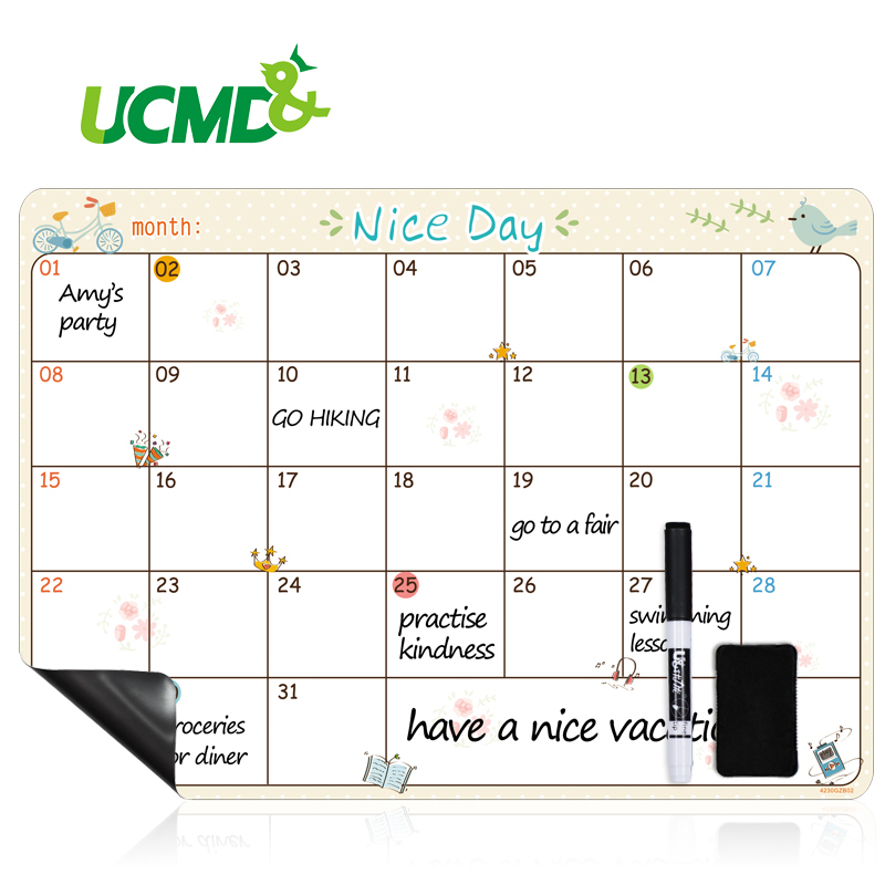 Magnetic Whiteboard Stickers Dry Erase Daily Month... – Grandado