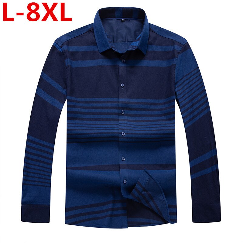Plus Size 8XL 7XL 6XL 5XL 4X Herfst Casual Shirts ... – Grandado