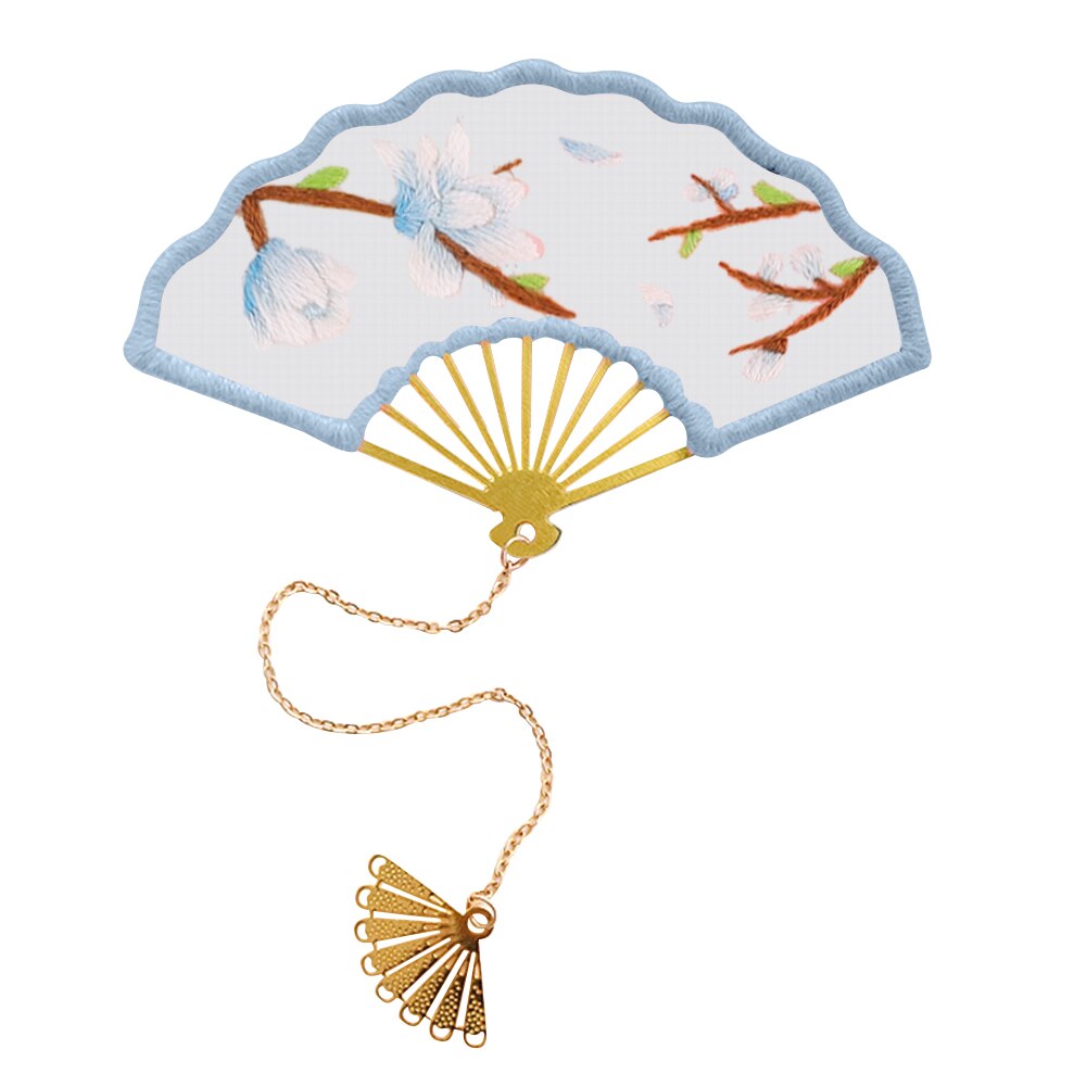 DIY Embroidery Bookmark Fan Shaped Vintage Chinese... – Grandado