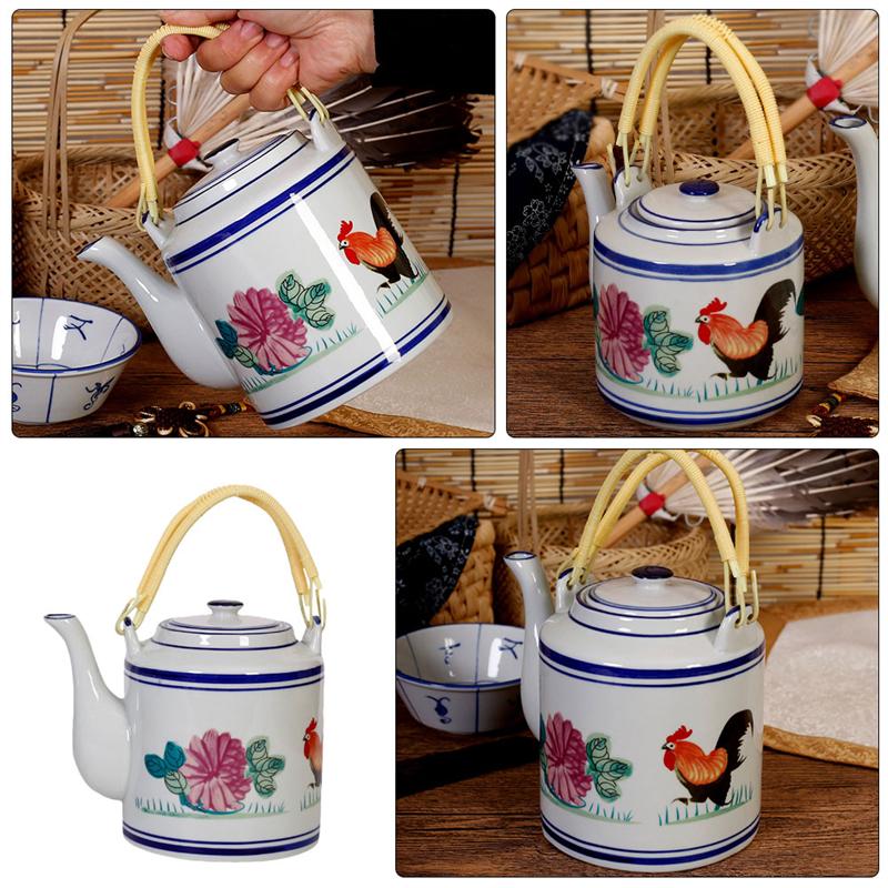 1PC Ceramic Rooster Kettle Vintage Water Kettle Re... – Grandado