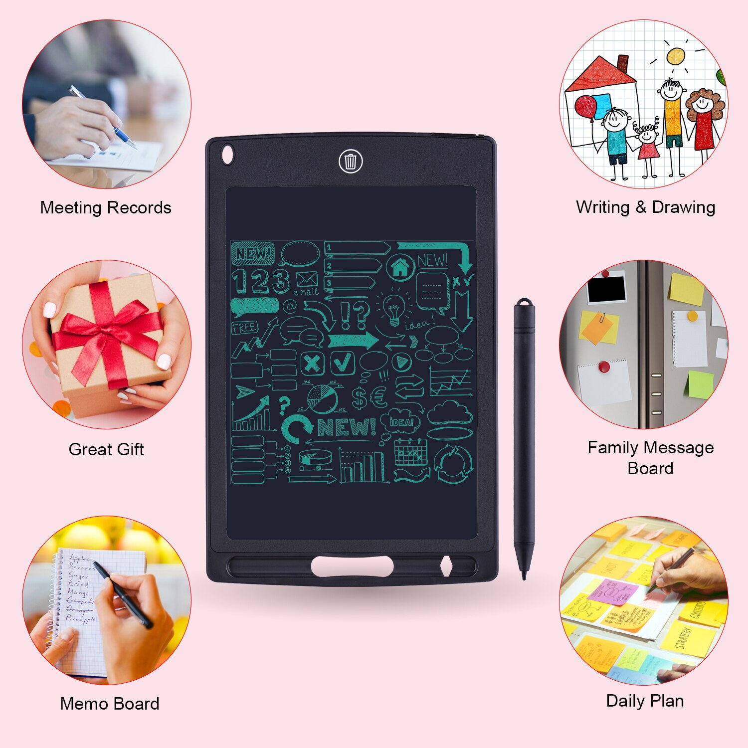 Portable 8.5 Inch LCD Writing Tablet Reusable Eras... – Grandado