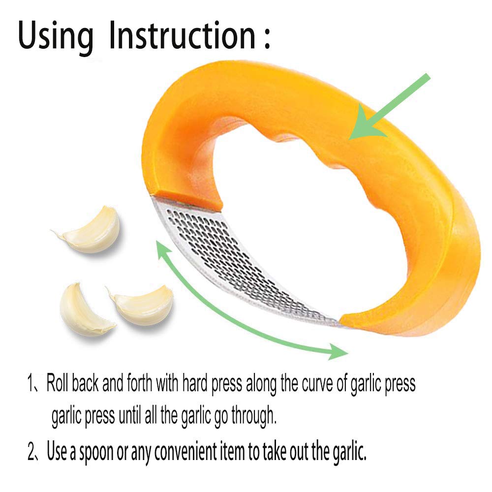 Stainless Steel Garlic Press Manual Crusher Mincer... – Vicedeal