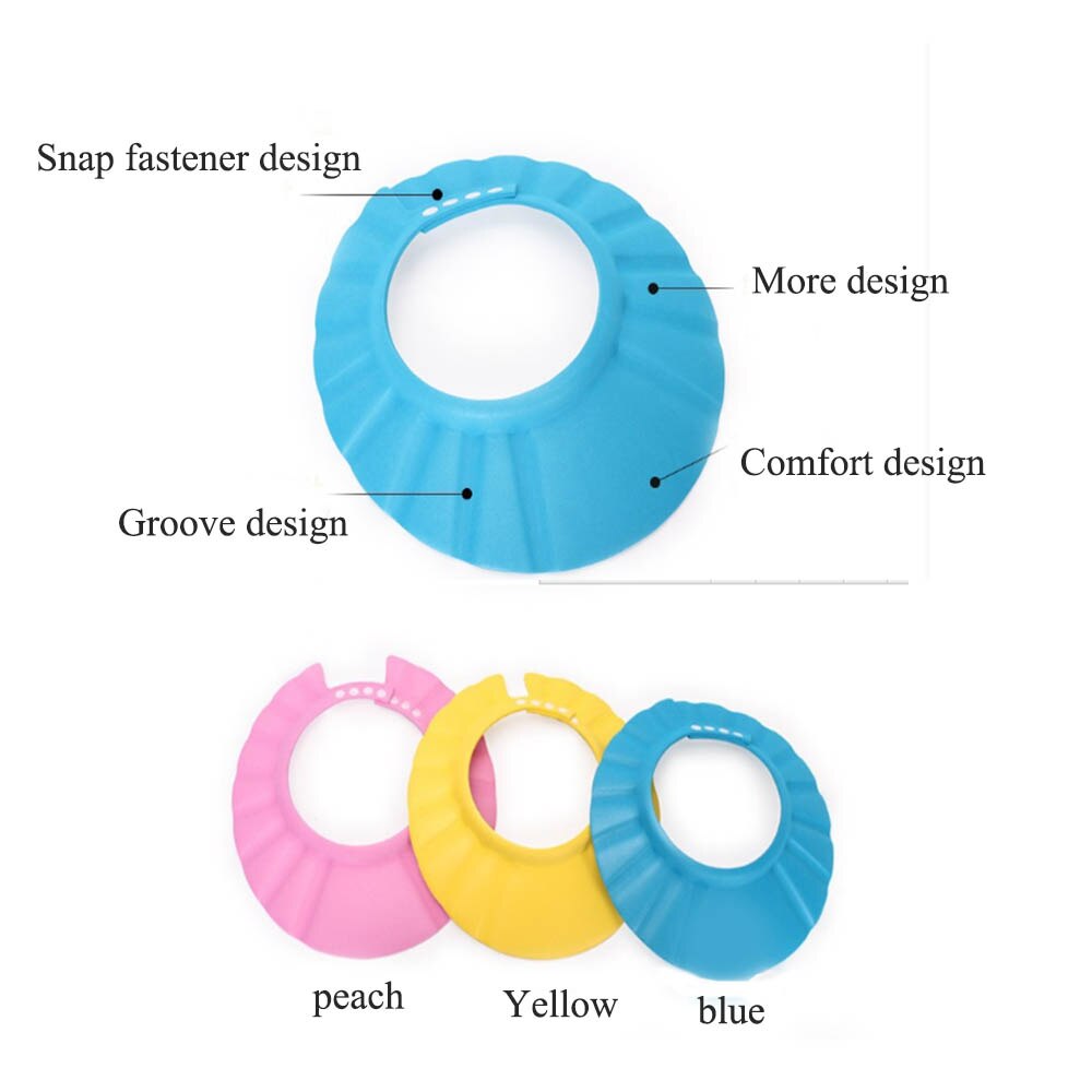 Baby Shower Cap Safe Shampoo Bath Protect Hat Soft... – Vicedeal