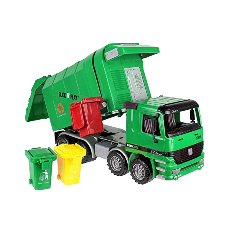 Friction Powered Garbage Truck Toy,With 3 Trash Ca... – Grandado