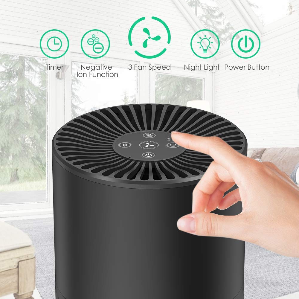 A19 USB Air Purifier For Home True HEPA Filters Co... – Grandado