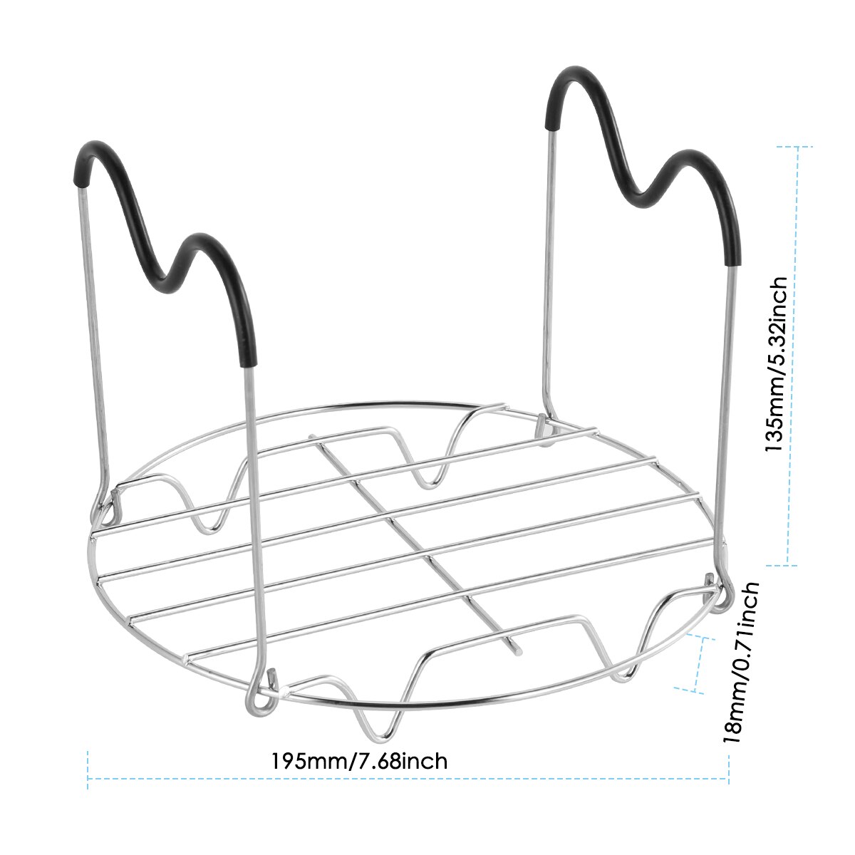 Steamer Rack with Heat Resistant Silicone Handles ... – Grandado