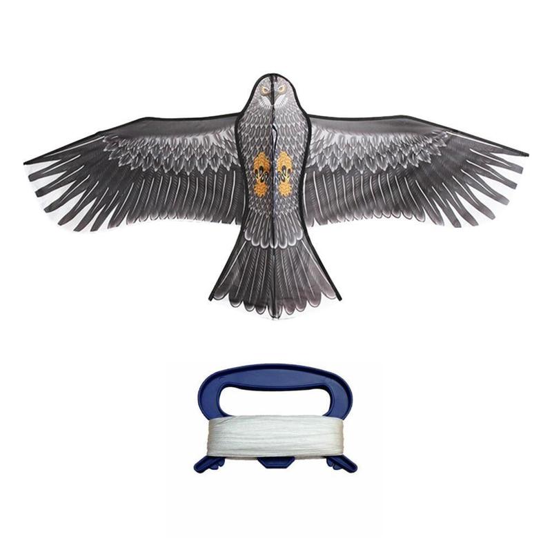 1.5m Black Eagle Kite With 30 Meter Kite Line Chil... – Grandado