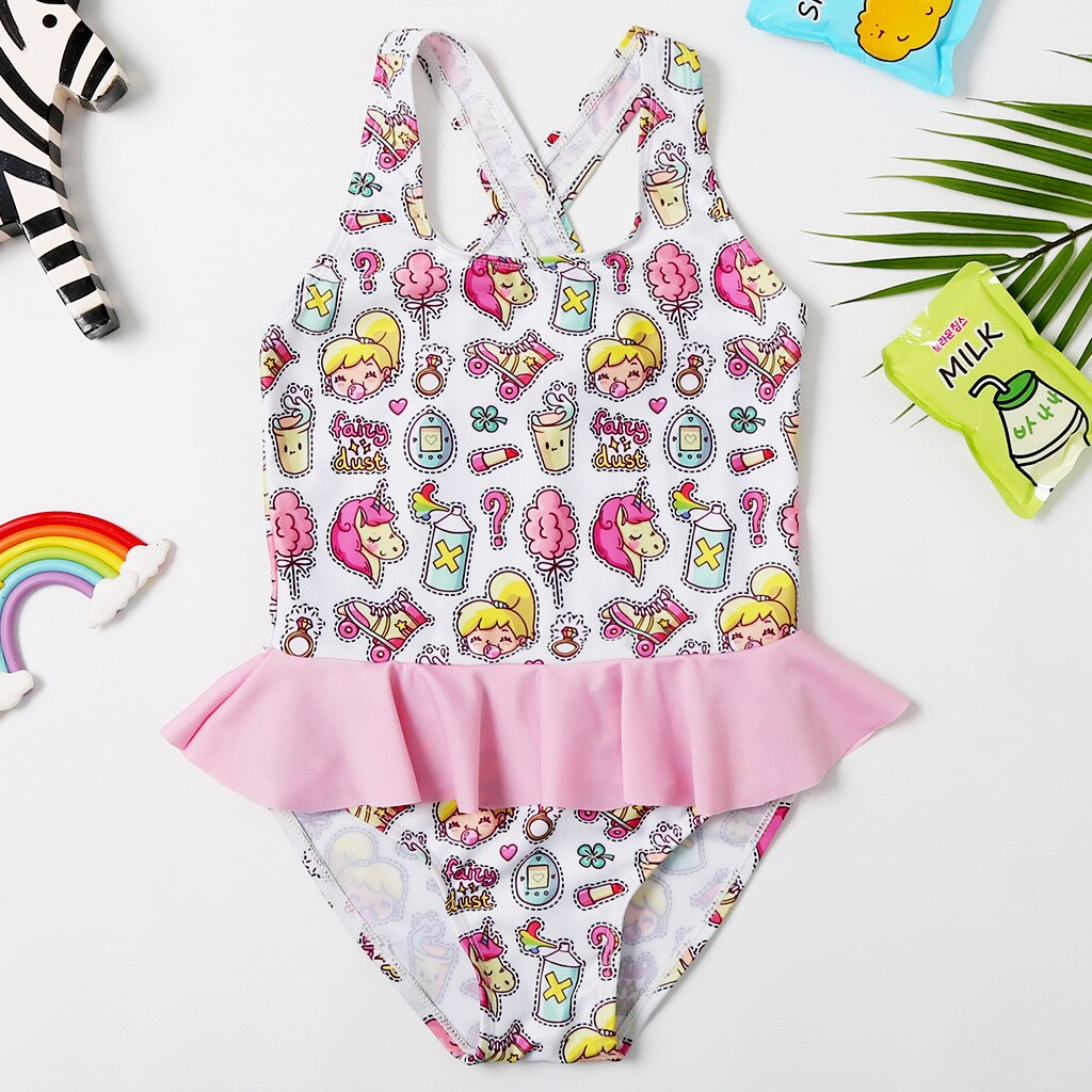 Baby Girls Swimwear 3~8Y Girls swimsuit one piece ... – Grandado