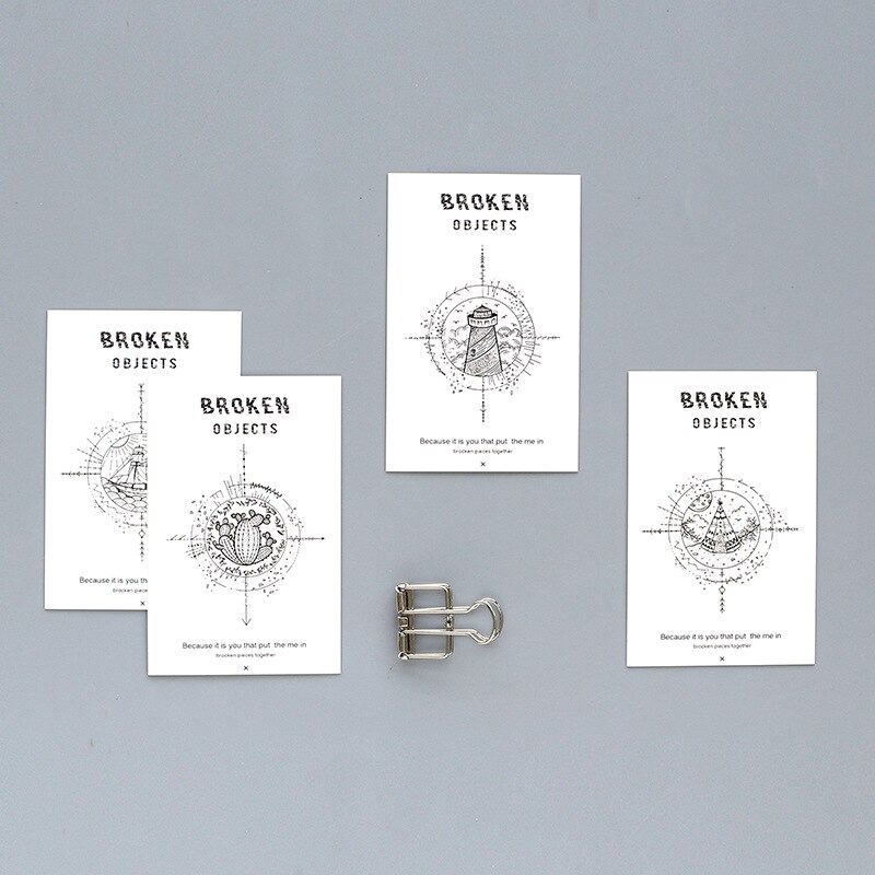 28 Sheets/Set Novelty Broken Objects Mini Greeting... – Grandado