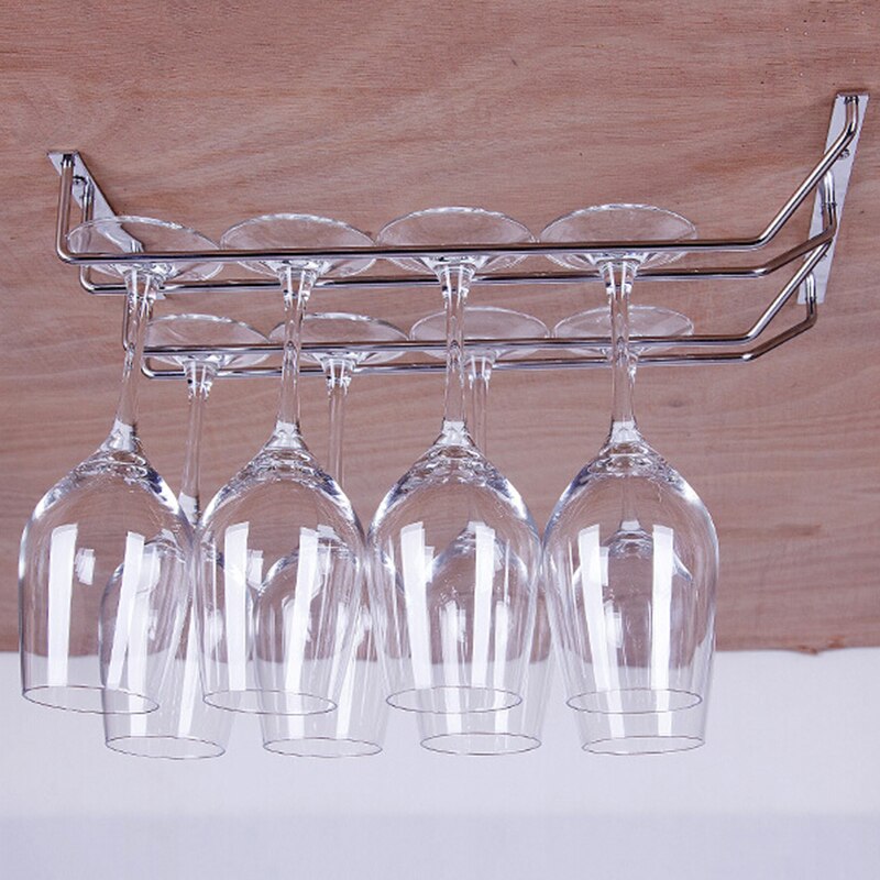 Wine Glass Rack Stemware Holder Under Cabinet Chro... – Vicedeal