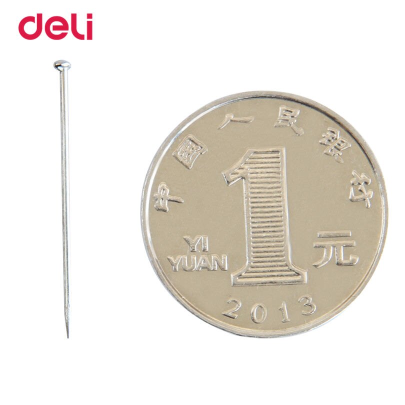 Straight Pins Stationery binding Tools Deli Silver... – Grandado