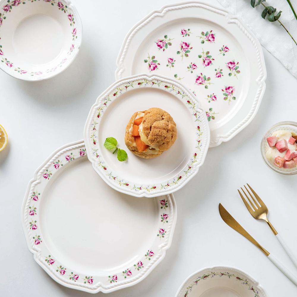 Ceramic Plate Set Dish Plate Bowl Set Dining Table... – Grandado