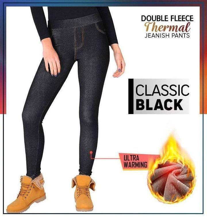 Double Fleece Thermal Jeans Leggings Winter Therma... – Grandado