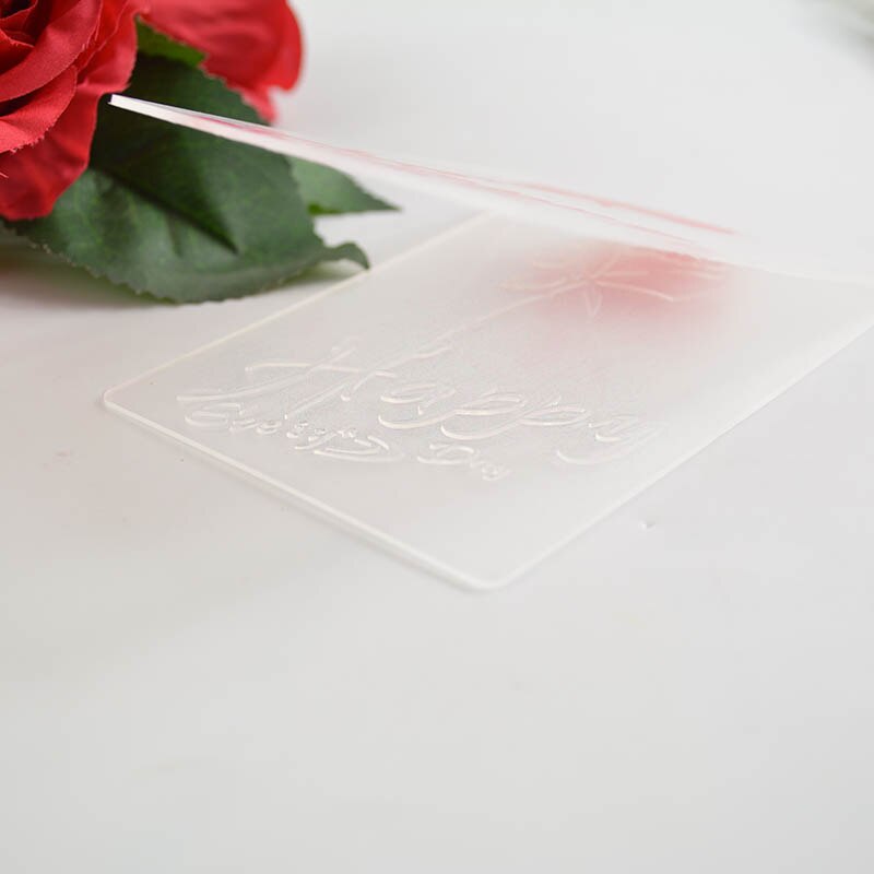 Happy everyday rose plastic embossing folder for c... – Grandado