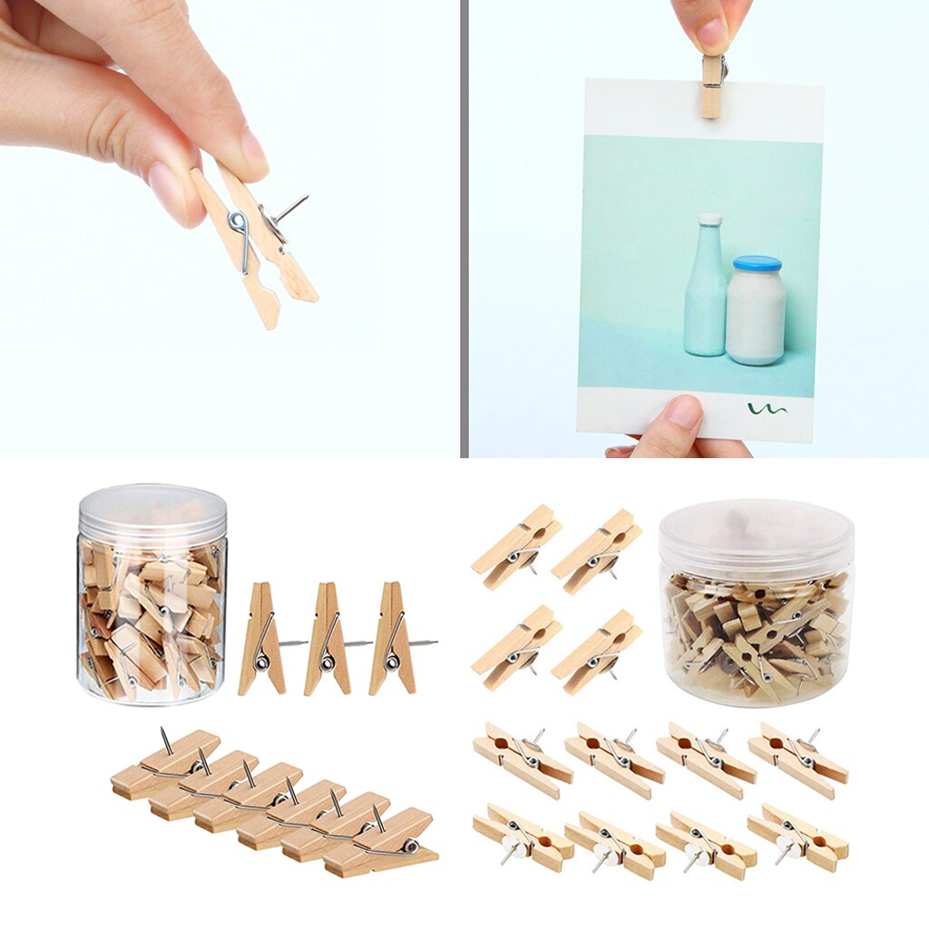 Solide Holz Clips Papier Foto Holz Druckbolzen Anb... – Grandado