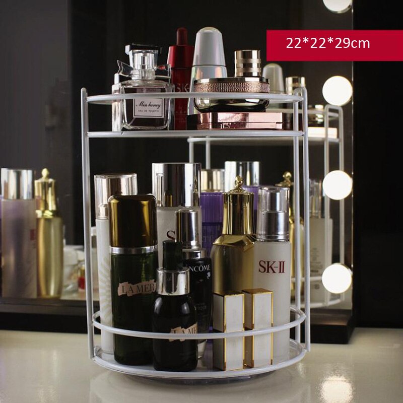 Double-Layer Rotating Cosmetic Storage Box Dresser... – Vicedeal