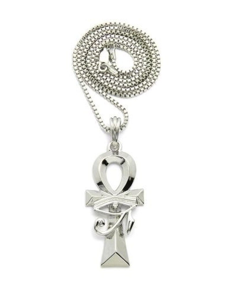 Egyptian Mystical Style Evil Eye Ankh Cross Pendan... – Grandado
