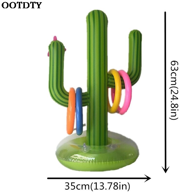 5 PCS Inflatable Cactus Ring Toss Game Pool Toys L... – Grandado