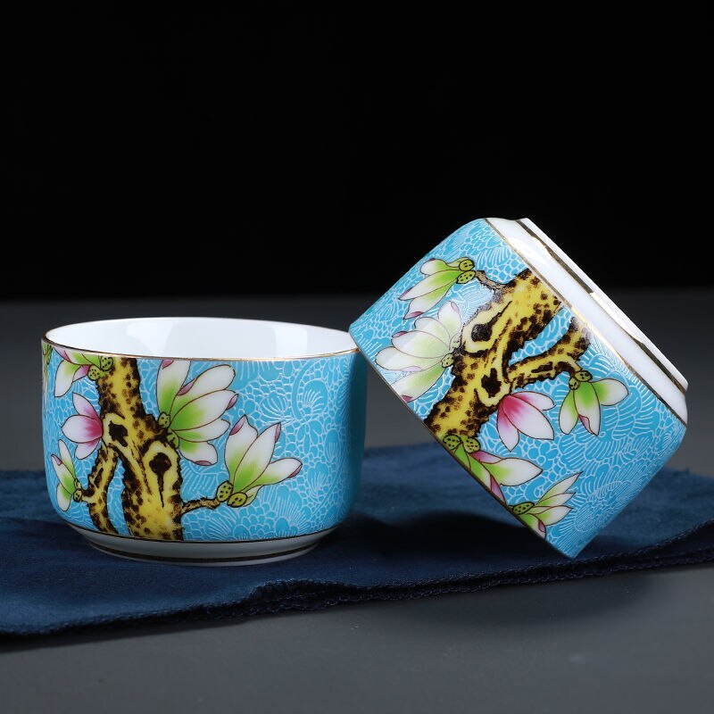 Travel Tea Set Carrying Case Enamel Quick-Pass Cup... – Grandado