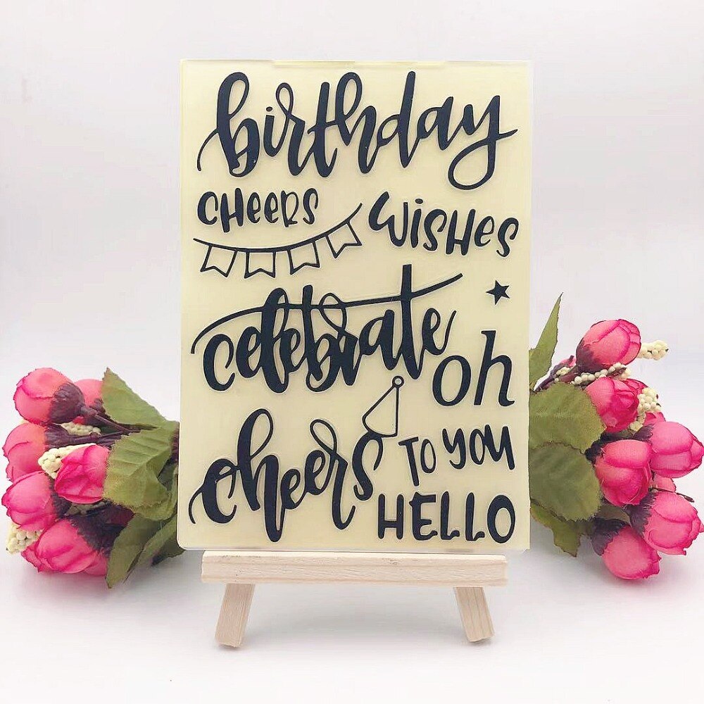 plastic Birthday bunting template craft card makin... – Grandado