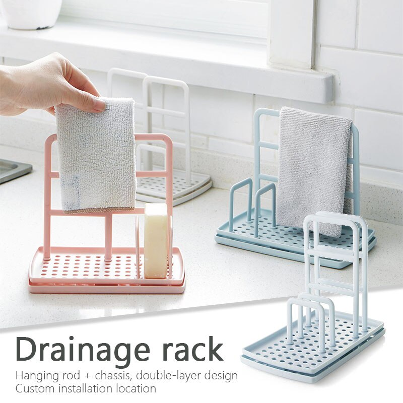 Punch-free Kitchen Storage Rack Rag Countertop Han... – Vicedeal