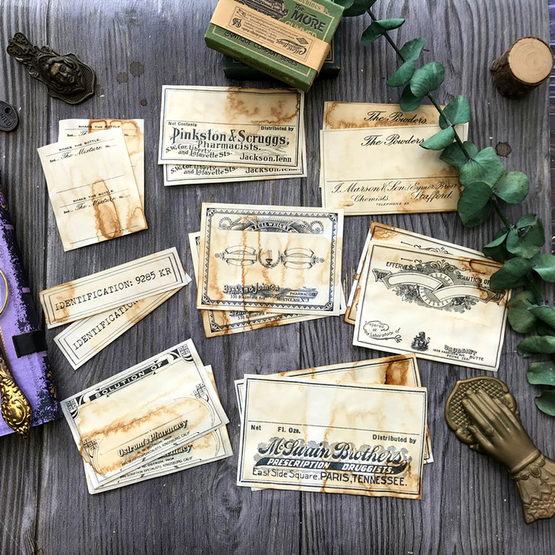16 Pcs Vintage Coffee Dyed Note Junk Journal Ephem... – Grandado