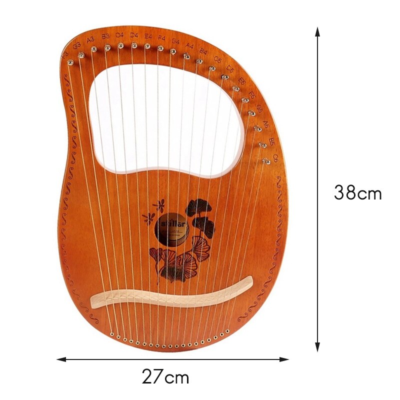 Lyre Harp,Greek Violin,19 String Metal String Lyre... – Grandado