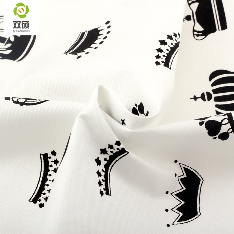 Black Color Cotton Fabric Telas Patchwork Fabric B... – Grandado