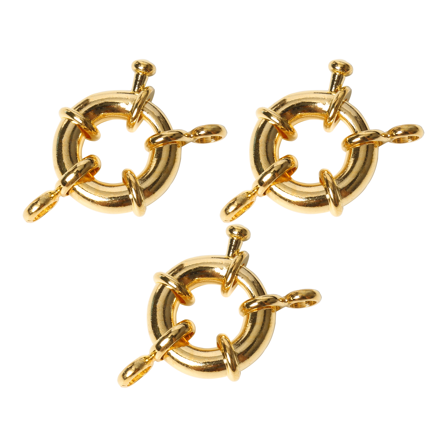 5pcs/lot Copper Gold Color Round Claw Spring End C... – Grandado