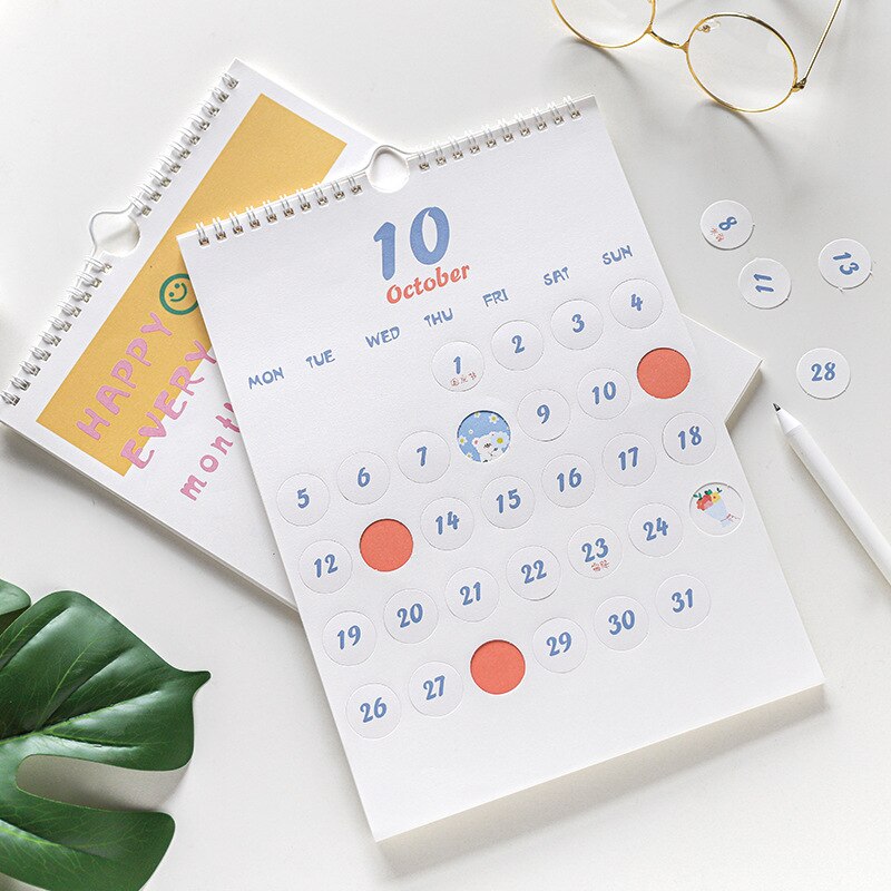 .10.12 Wall Calendar Personality Decoration Work N... – Grandado