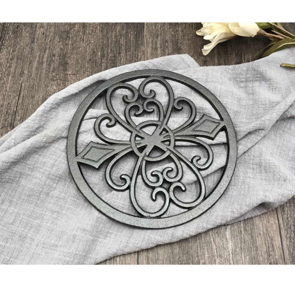 Thick Cast Iron Trivet Decorative Round Trivet Mat... – Vicedeal