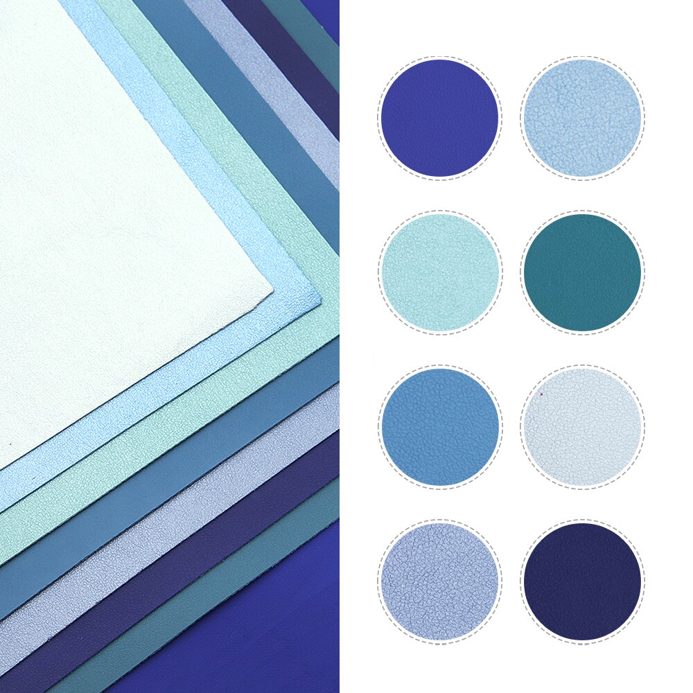 Almindelig farve blødt imiteret læder stof ark vin... – Vicedeal