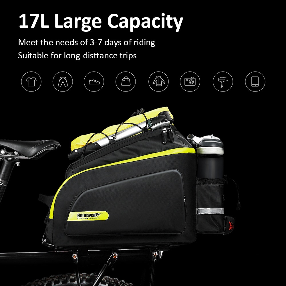 17L Bike Bag Bicycle Trunk Bag Waterproof Polyeste... – Vicedeal