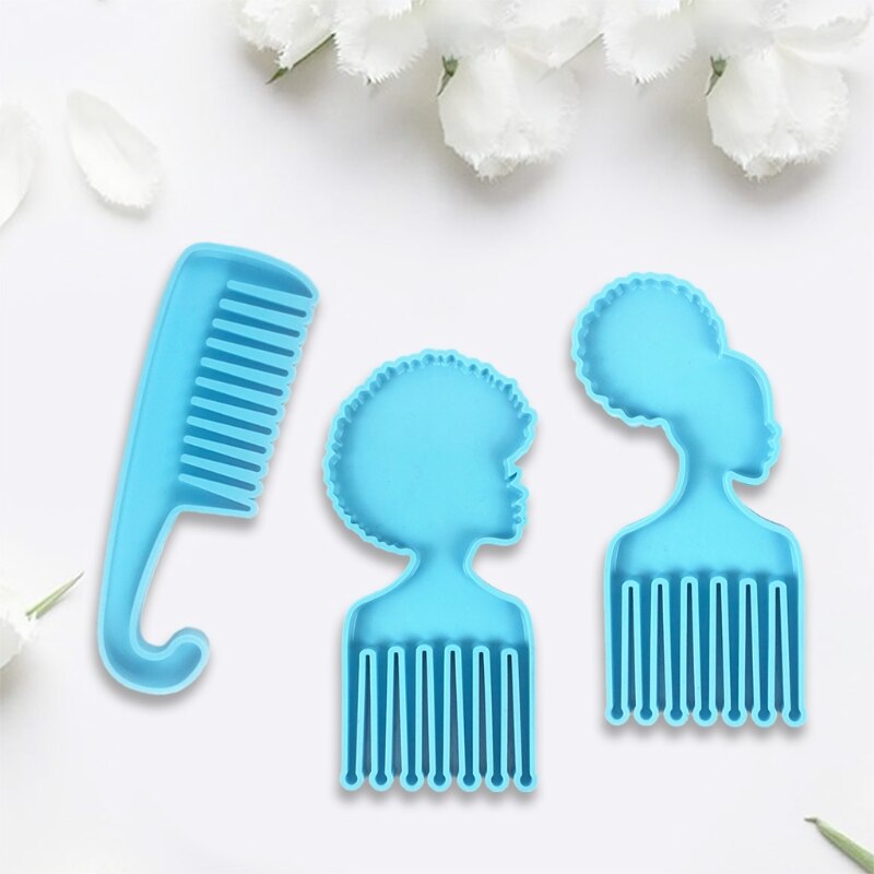 African Men Women Heads Shaped Combs Epoxy Resin M... – Vicedeal