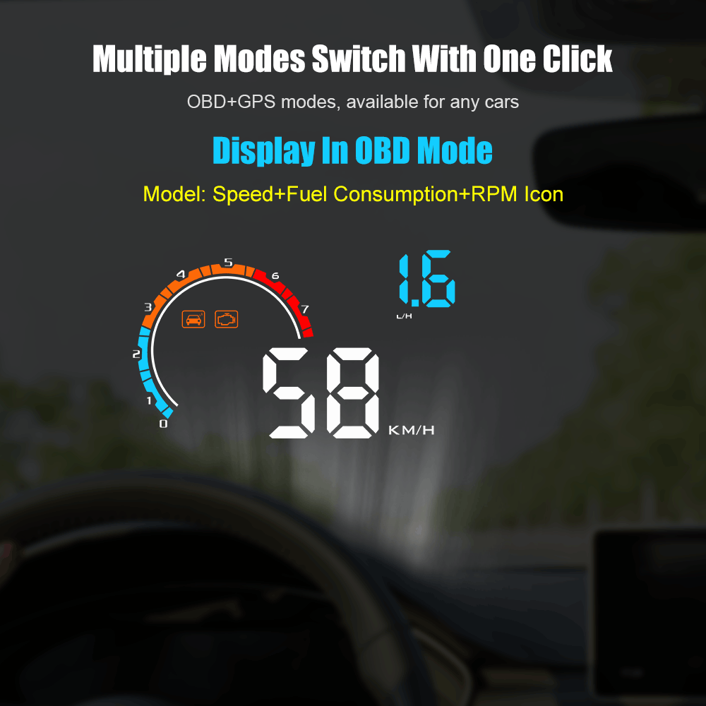 D2500 HUD GPS OBD Head-Up Display Car-styling Hud ... – Grandado