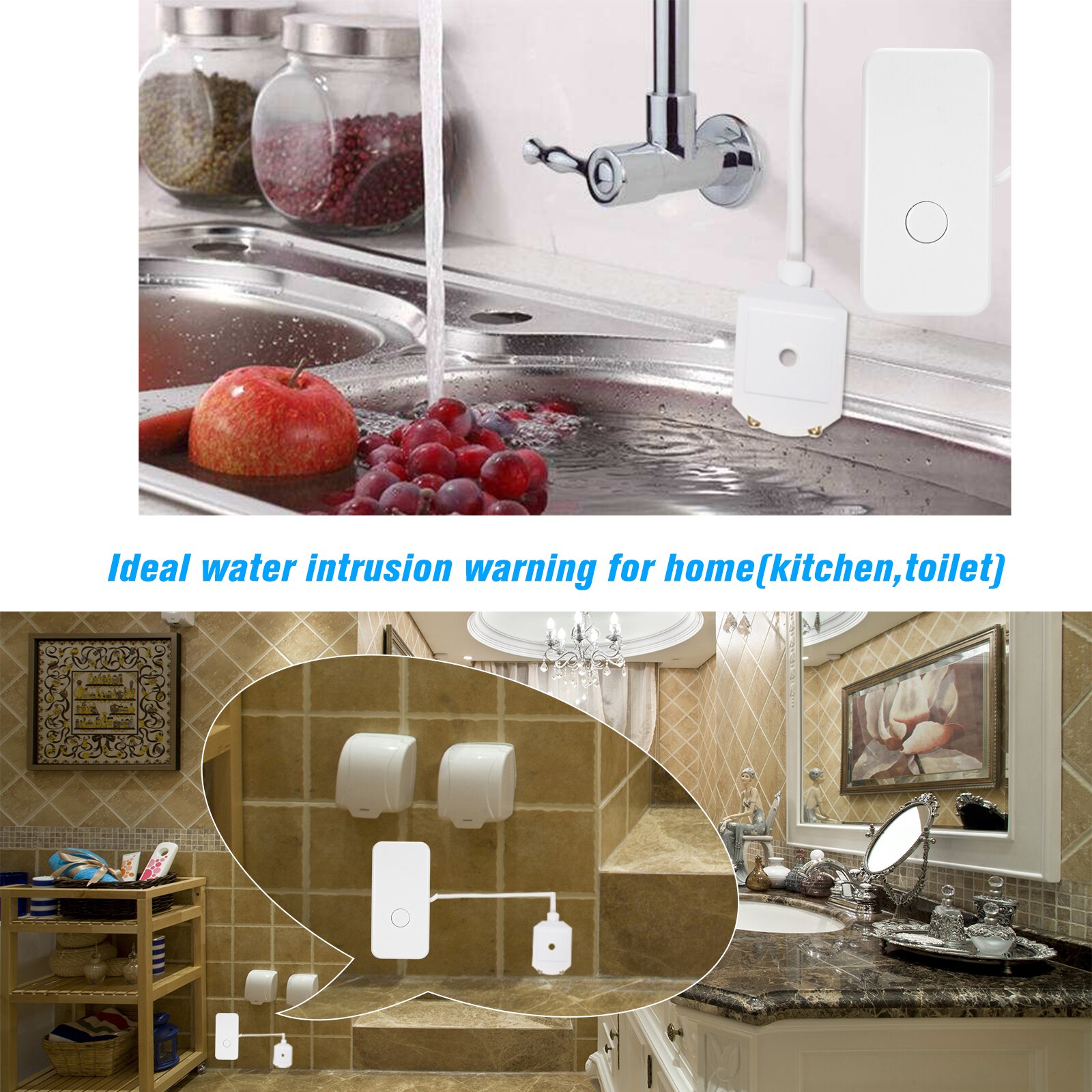eWeLink 433MHz Wireless Water Leakage Sensor Water... – Grandado