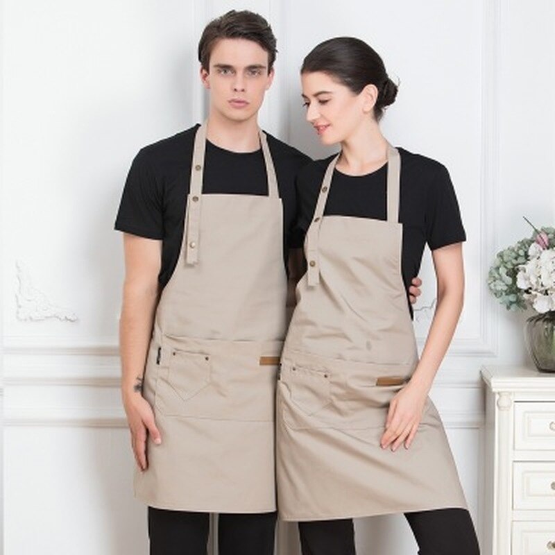 Pure Color Cooking Kitchen Apron Work Aprons Woman... – Vicedeal