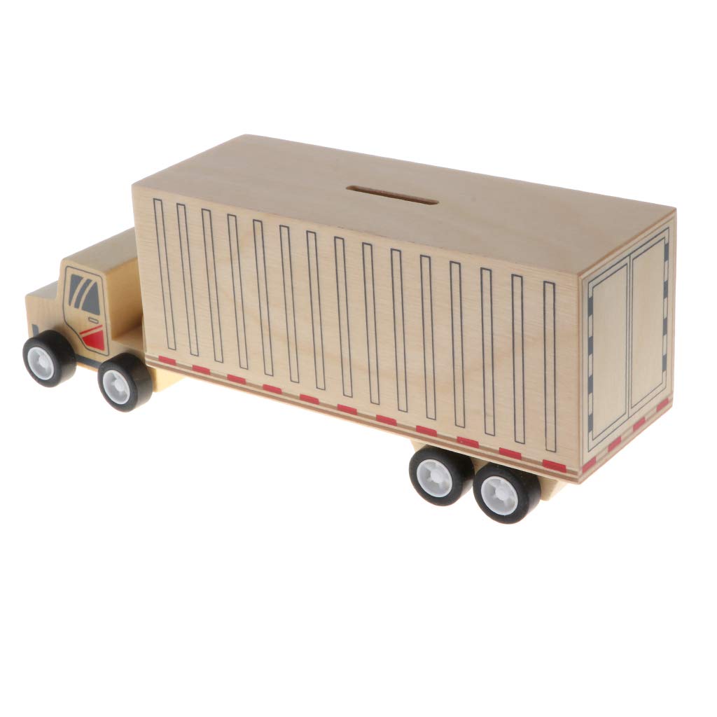 Wooden Piggy Bank Savings Car Vehicle Model Educat... – Grandado