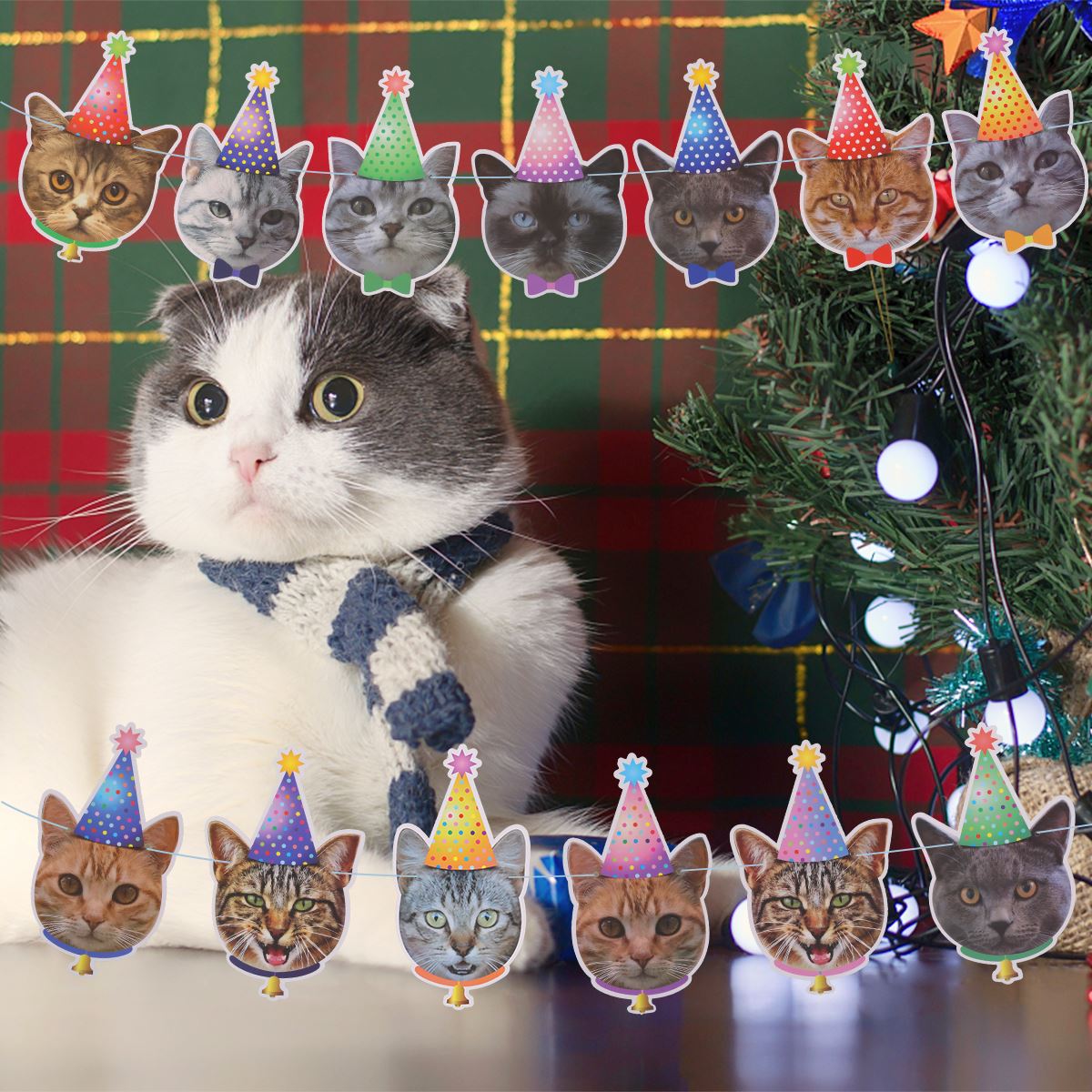 Cute Cat Cupcake Topper Picks Cartoon Cat Head Ban... – Vicedeal