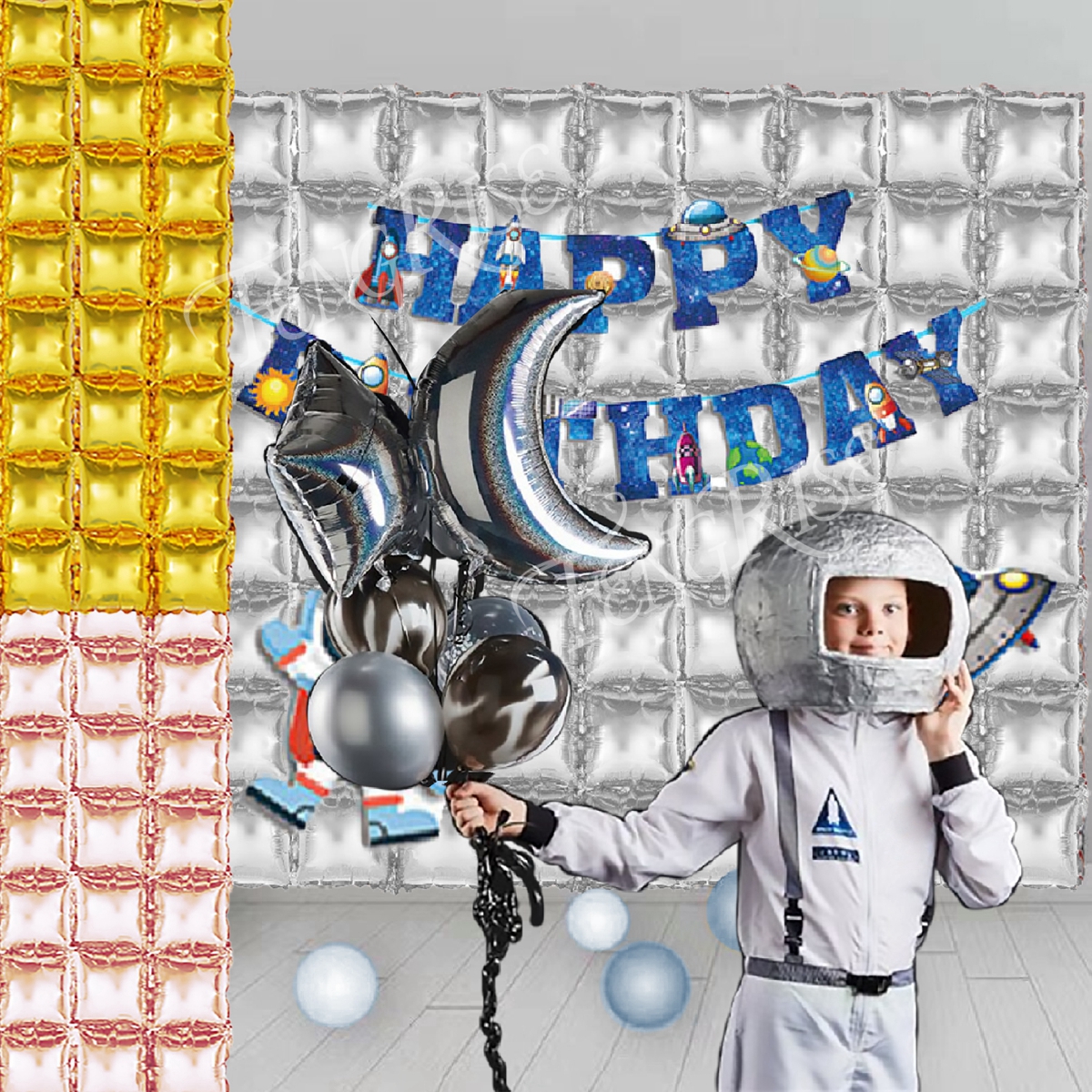 Aluminum Foil Background Balloon Birthday Party We... – Vicedeal